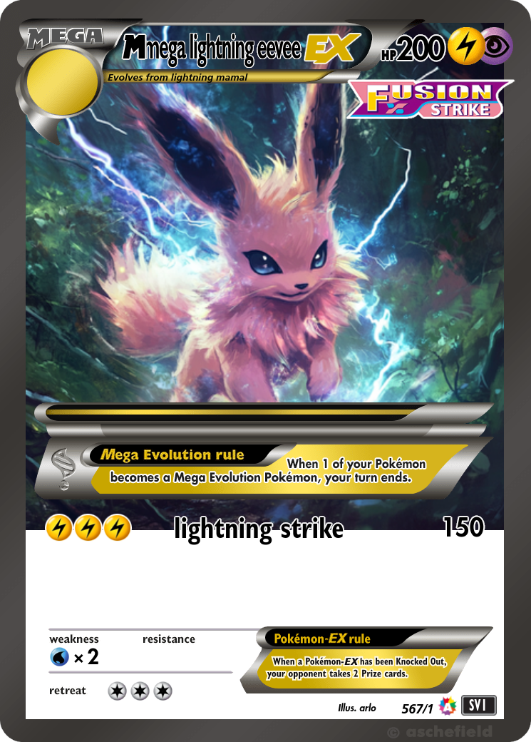 mega lightning eevee - pokemonmaster814 | Pokécardmaker.net