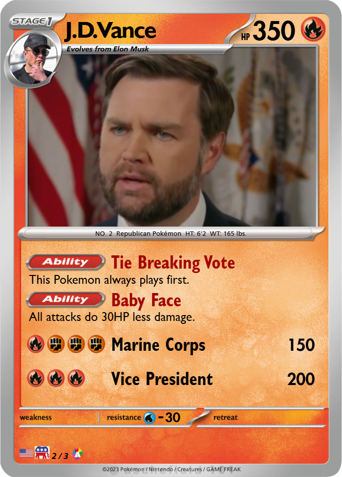 J.D. Vance - politicalcards | Pokécardmaker.net