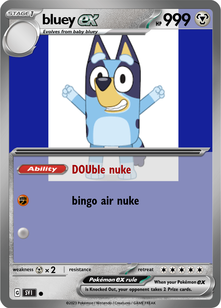 bluey - poop-head | Pokécardmaker.net