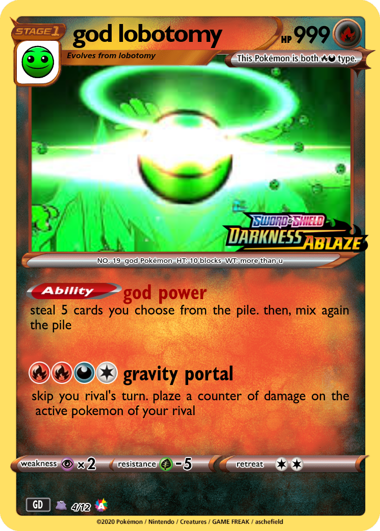 god lobotomy - proGD | Pokécardmaker.net