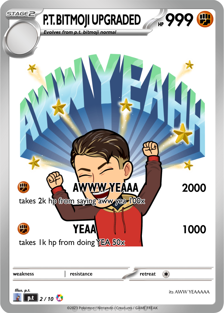 P.T. BITMOJI UPGRADED - pt1920 | Pokécardmaker.net