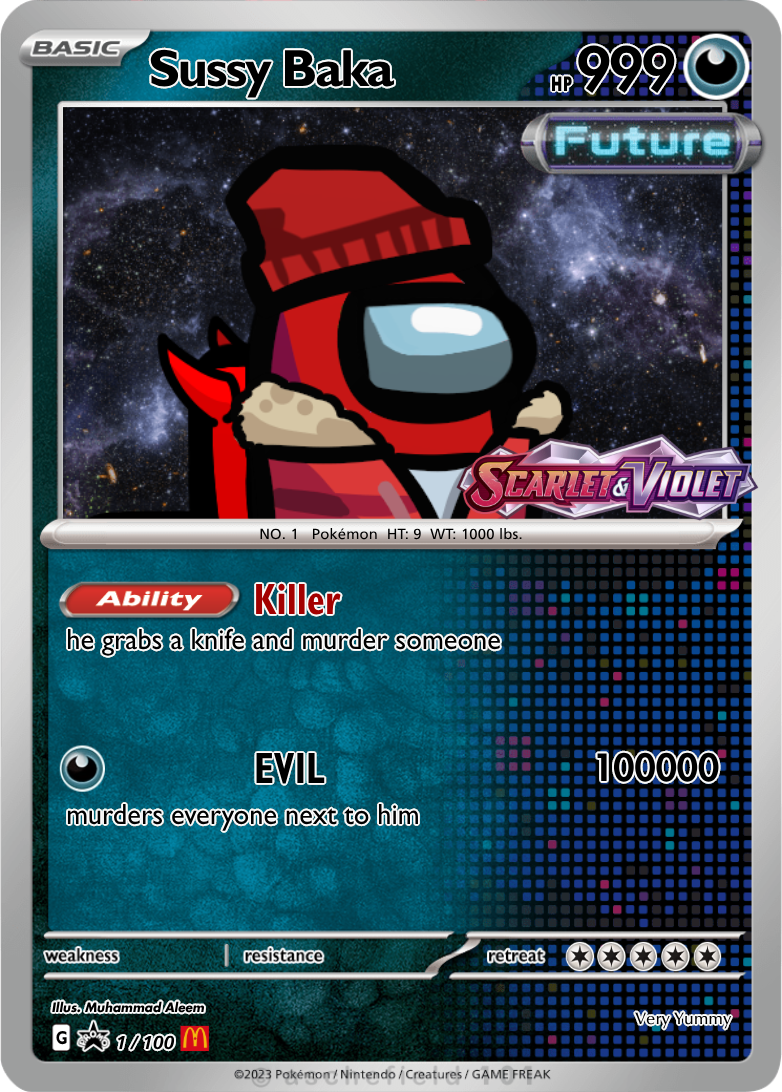 Sussy Baka - pumpkin | Pokécardmaker.net