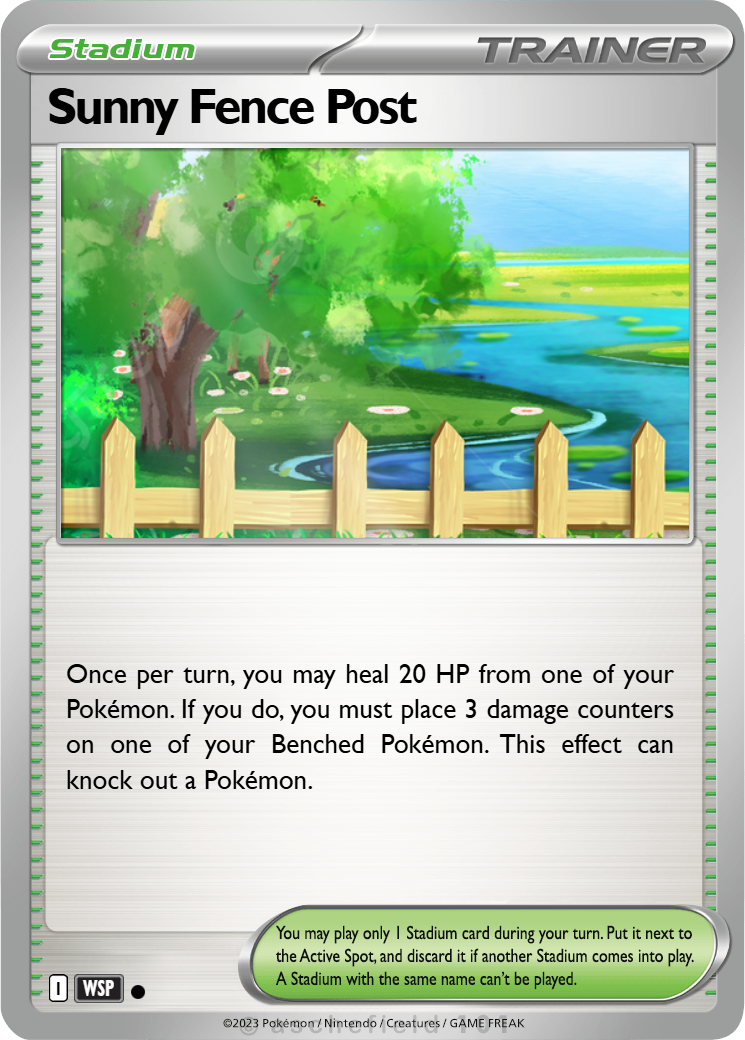 Sunny Fence Post - quicheunleashed | Pokécardmaker.net