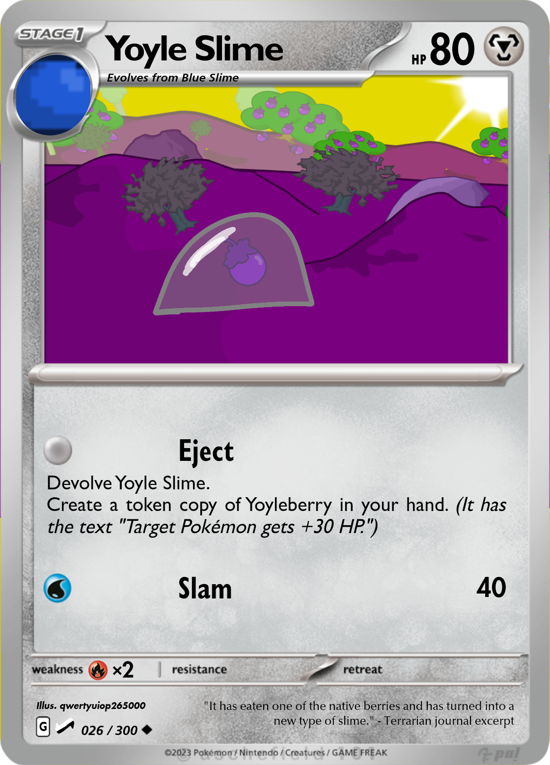 Yoyle Slime - qwertyuiop265000 | Pokécardmaker.net
