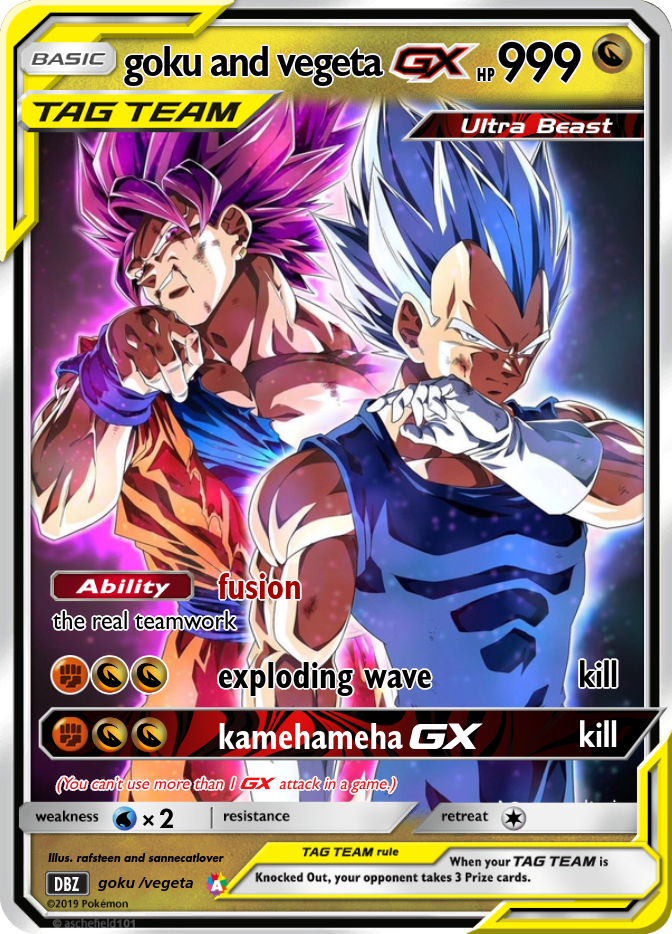 goku and vegeta - rafsteen | Pokécardmaker.net