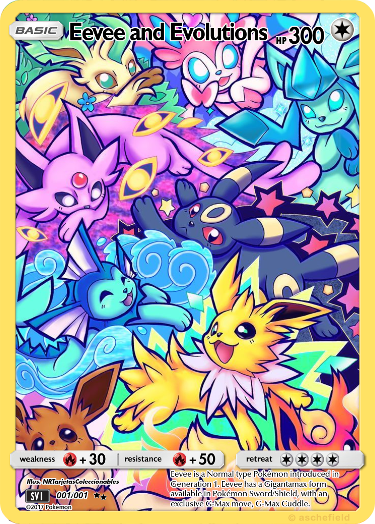 Eevee and Evolutions - rasheen1315 | Pokécardmaker.net