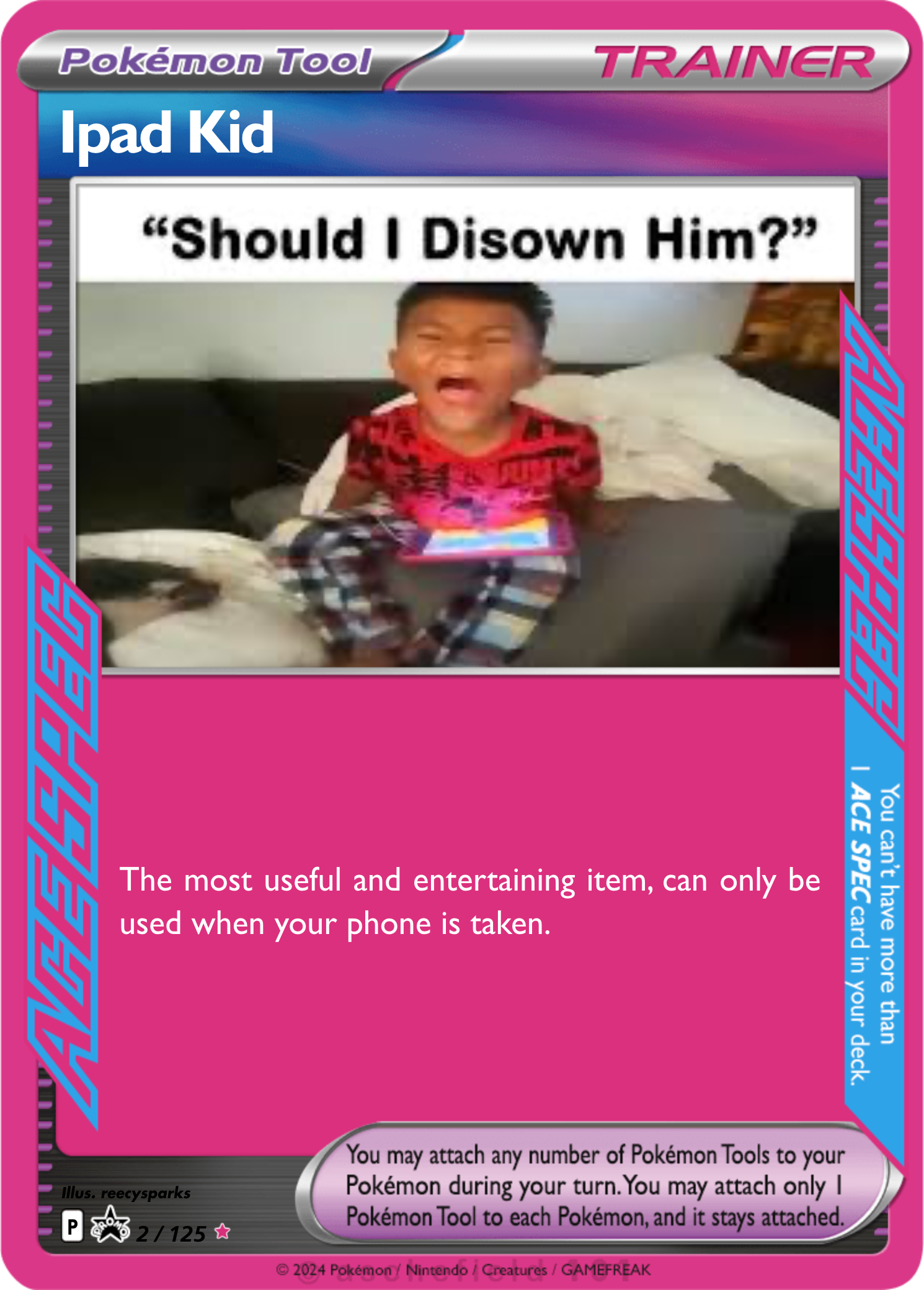 Ipad Kid - reecysparks | Pokécardmaker.net