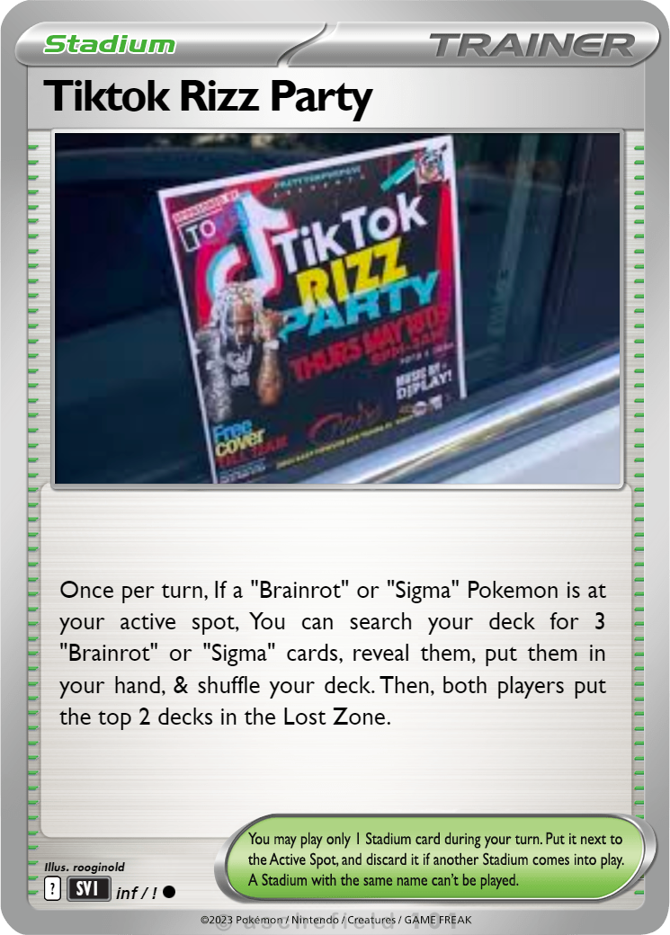 Tiktok Rizz Party - regoonold | Pokécardmaker.net