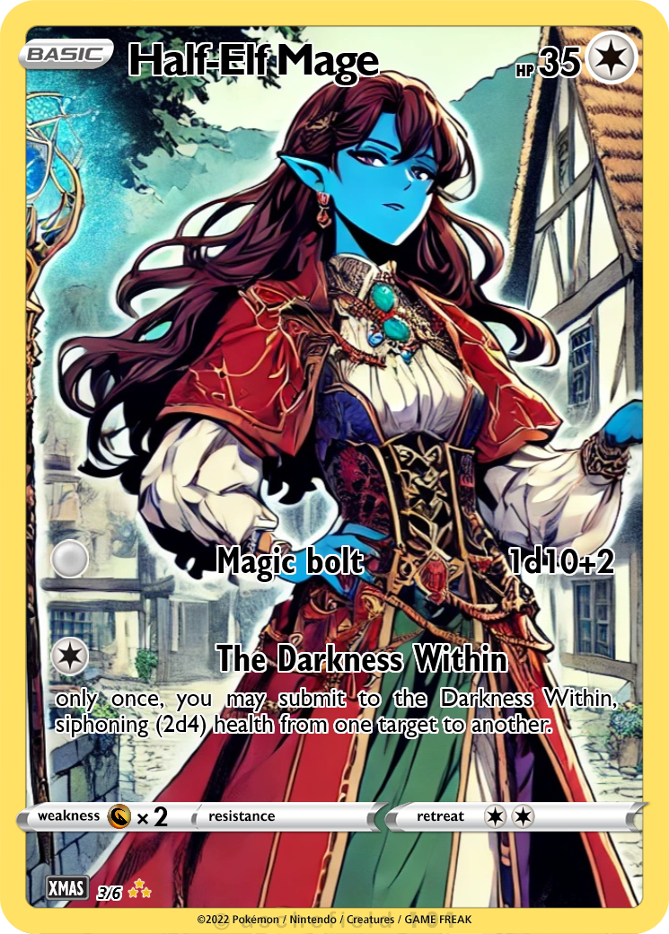 Half-Elf Mage - retnuhwodahs | Pokécardmaker.net