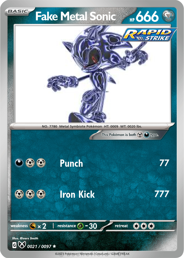 Fake Metal Sonic - rivrivrivers | Pokécardmaker.net