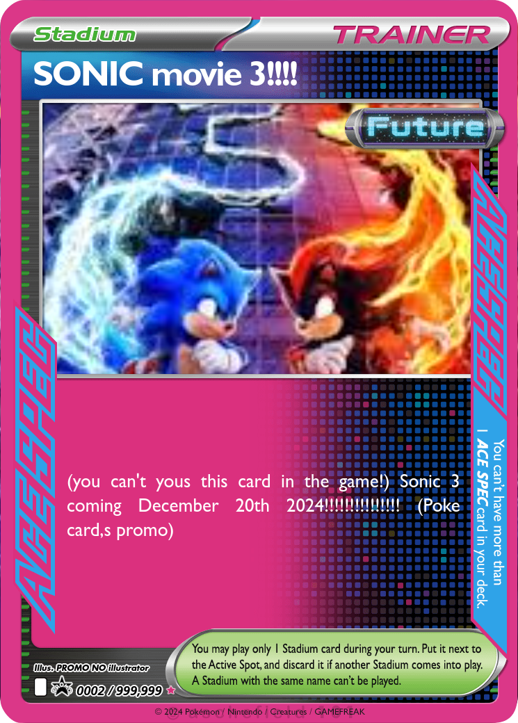 SONIC movie 3!!!! - rivrivrivers | Pokécardmaker.net
