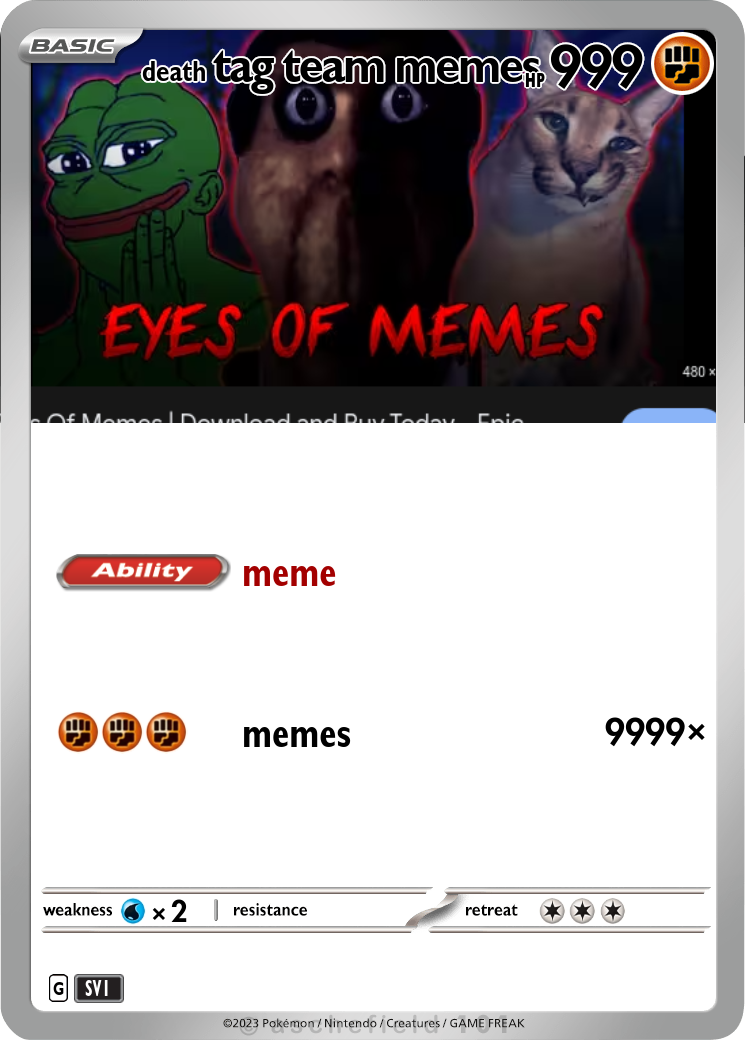 tag team memes - rizzler55 | Pokécardmaker.net