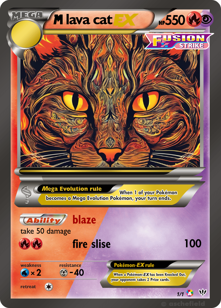 lava cat - rrrtttttt | Pokécardmaker.net