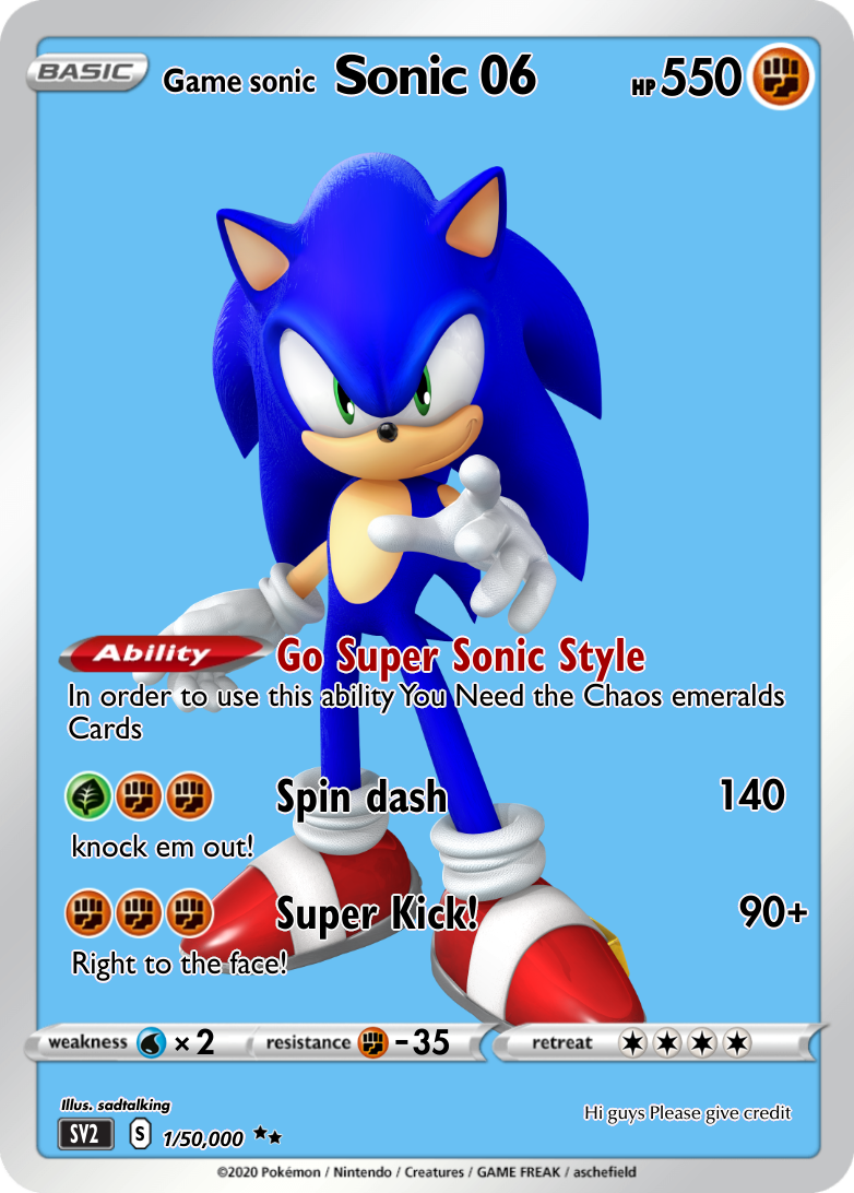 Sonic 06 - sadtalkingben | Pokécardmaker.net