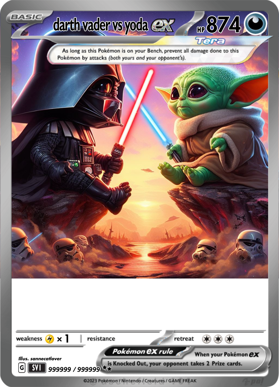 darth vader vs yoda - sannecatlover | Pokécardmaker.net