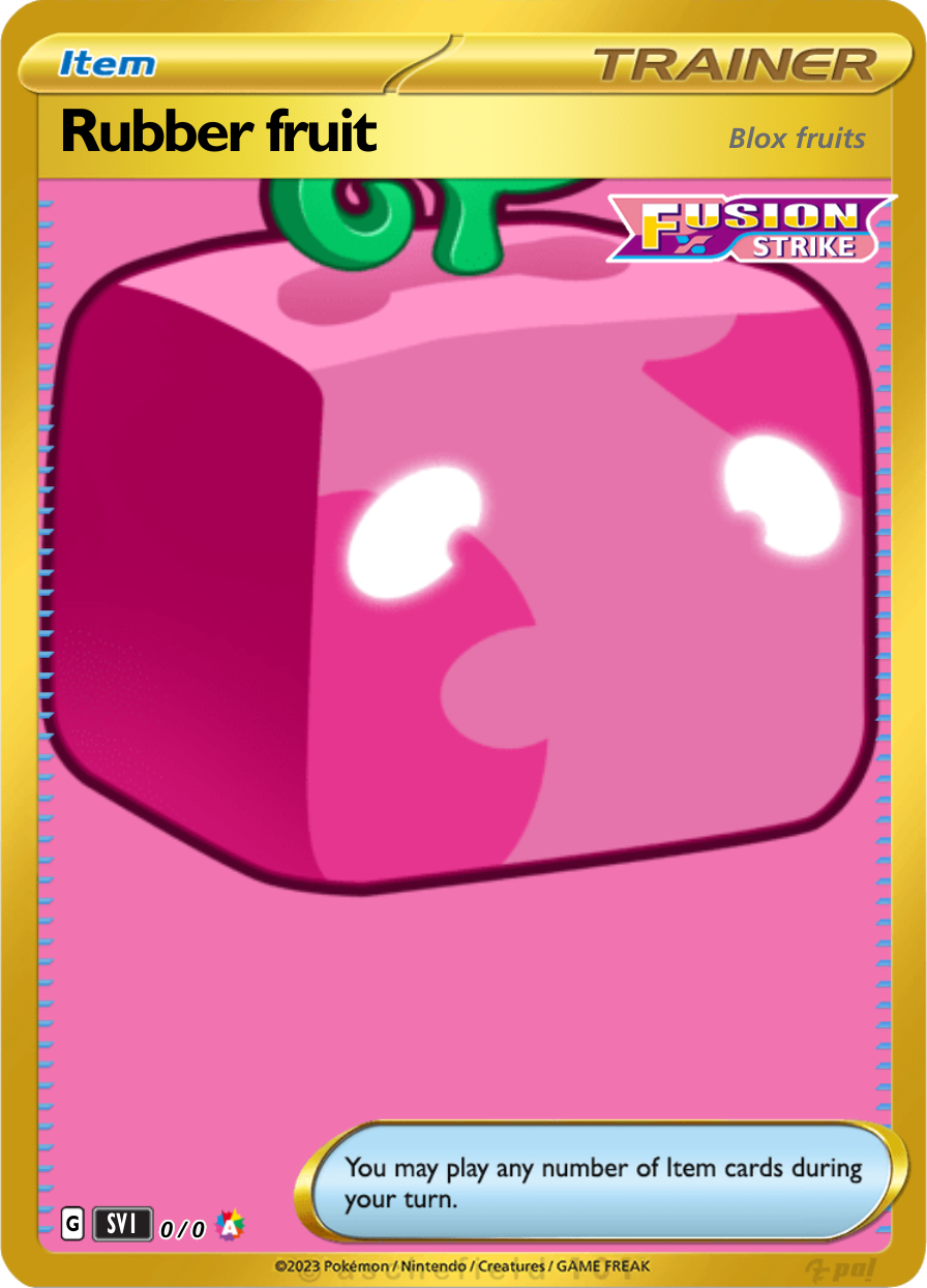Rubber fruit - sannecatlover | Pokécardmaker.net