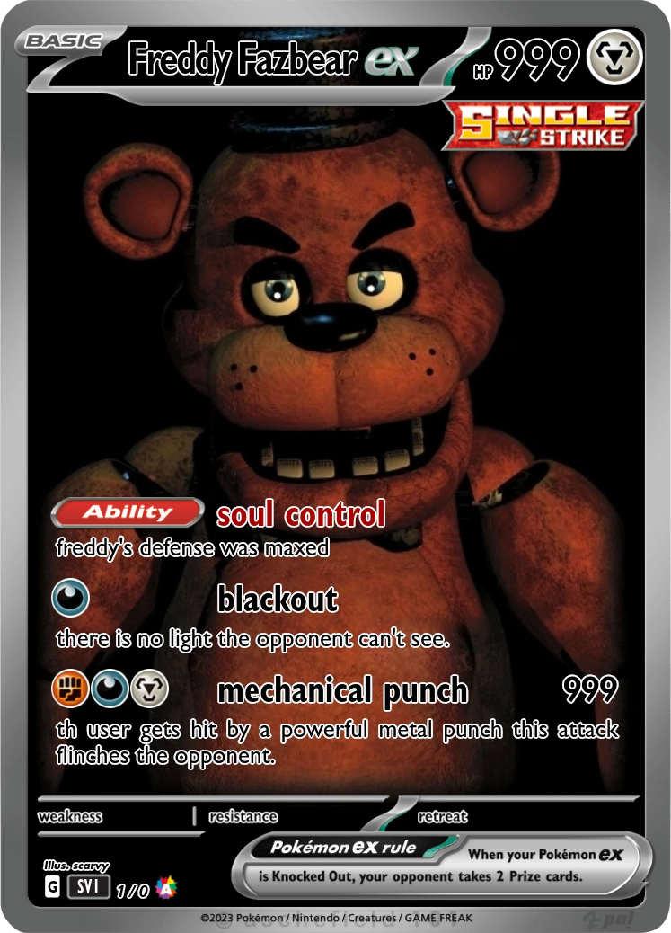 Freddy Fazbear - scarvy | Pokécardmaker.net