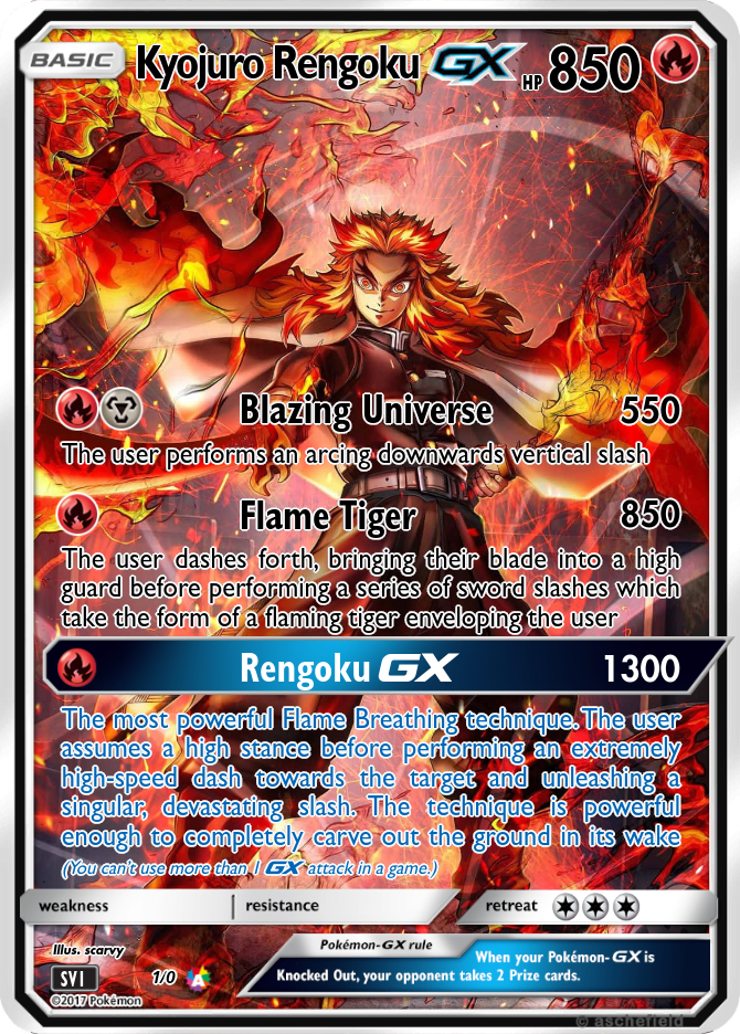 Kyojuro Rengoku - scarvy | Pokécardmaker.net