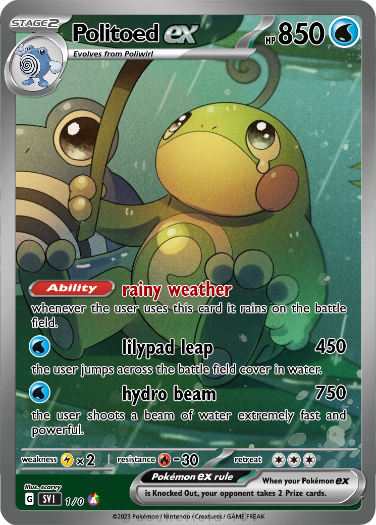 Politoed - scarvy | Pokécardmaker.net