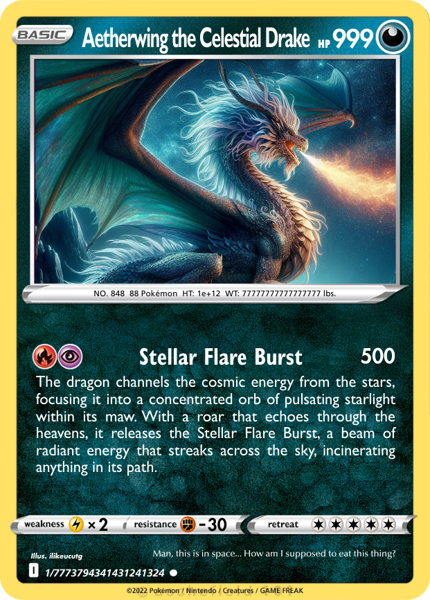 Aetherwing the Celestial Drake - shadowkingshane | Pokécardmaker.net