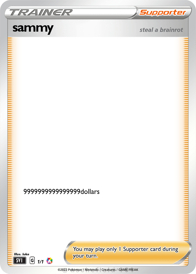 sammy - sigma7778oooppop | Pokécardmaker.net