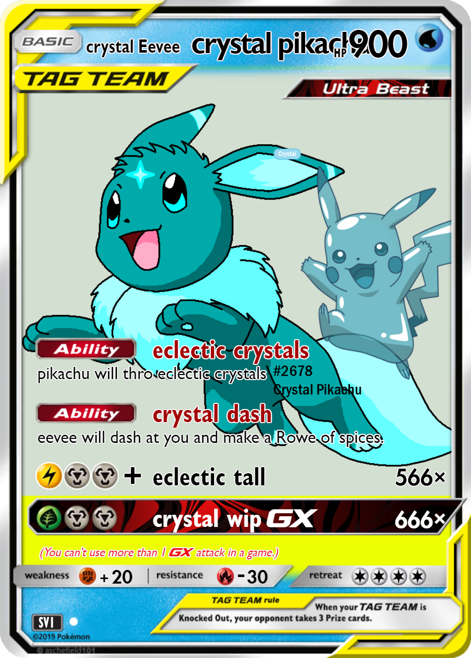 crystal pikachu - silas | Pokécardmaker.net