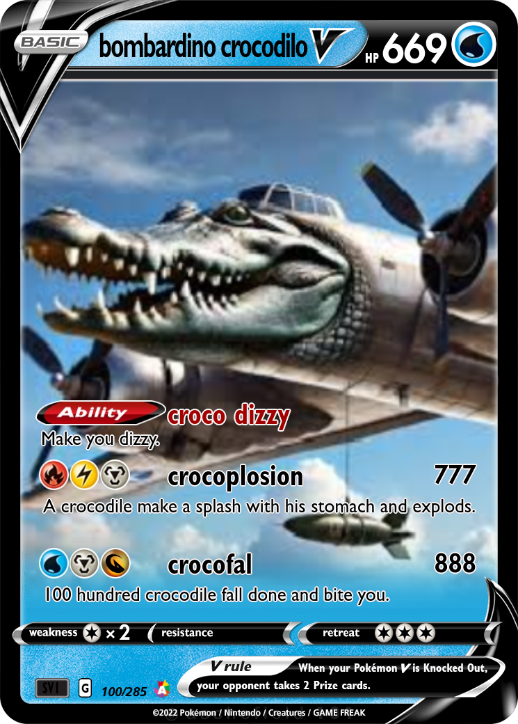 bombardino crocodilo - sixten83 | Pokécardmaker.net