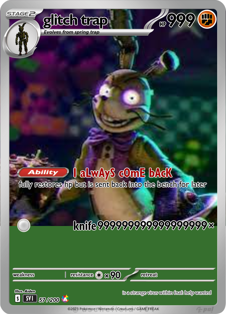 glitch trap - slender_man | Pokécardmaker.net