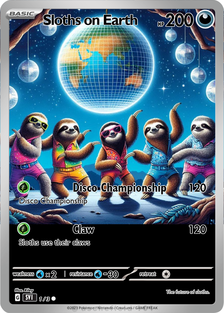 Sloths on Earth - slothking1 | Pokécardmaker.net