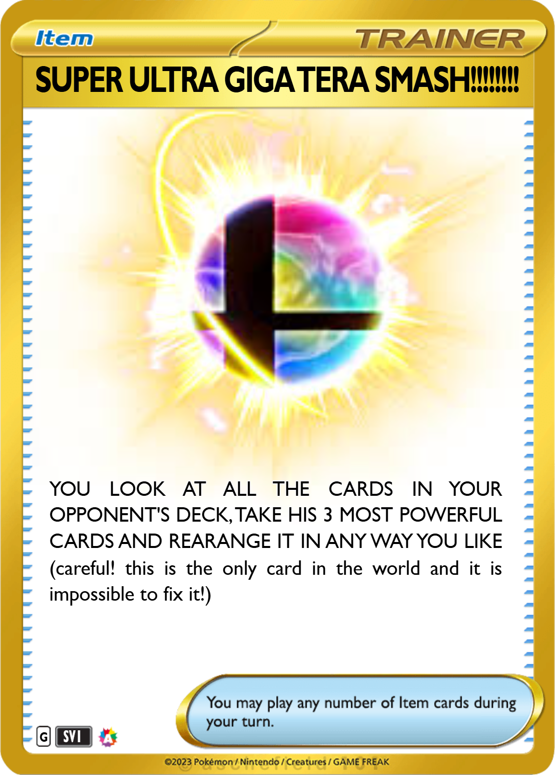 SUPER ULTRA GIGA TERA SMASH!!!!!!!! - smashcardmaker | Pokécardmaker.net