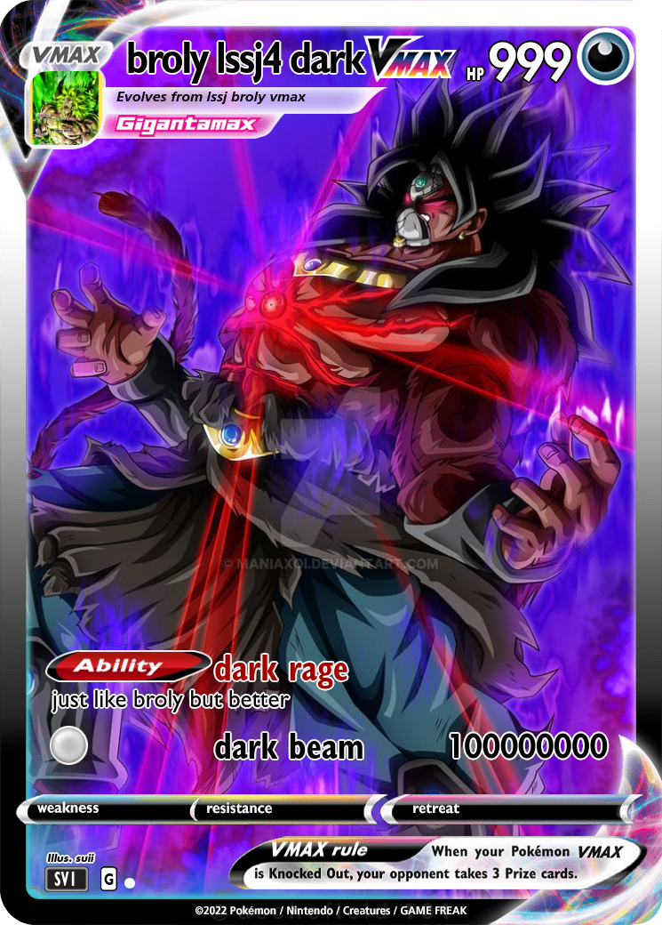 broly lssj4 dark - suiiii | Pokécardmaker.net