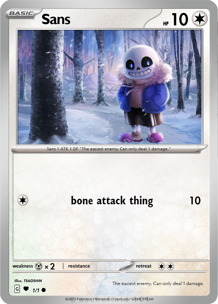 Sans - sussygang2021 | Pokécardmaker.net