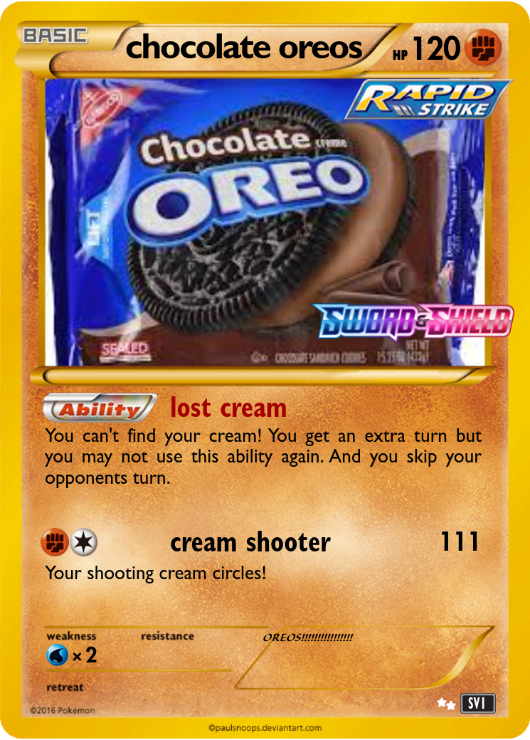 chocolate oreos - swe | Pokécardmaker.net