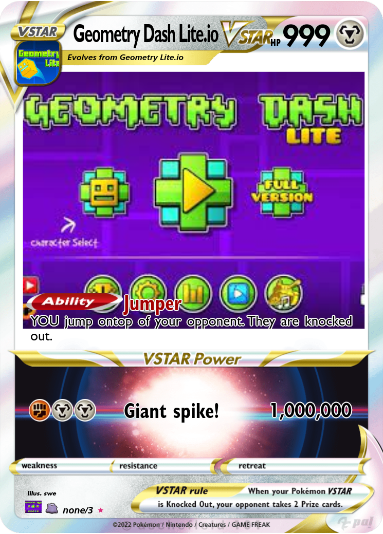 Geometry Dash Lite.io - swe | Pokécardmaker.net