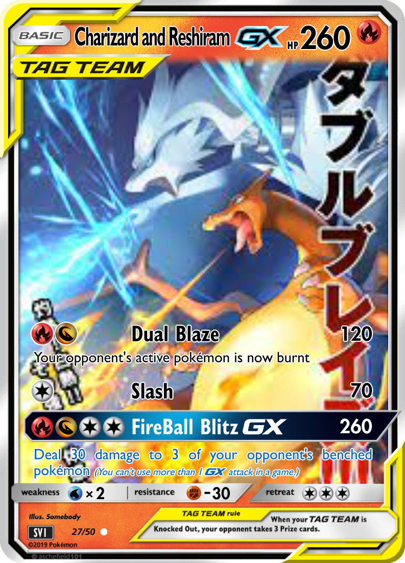 Charizard and Reshiram - taco_475 | Pokécardmaker.net