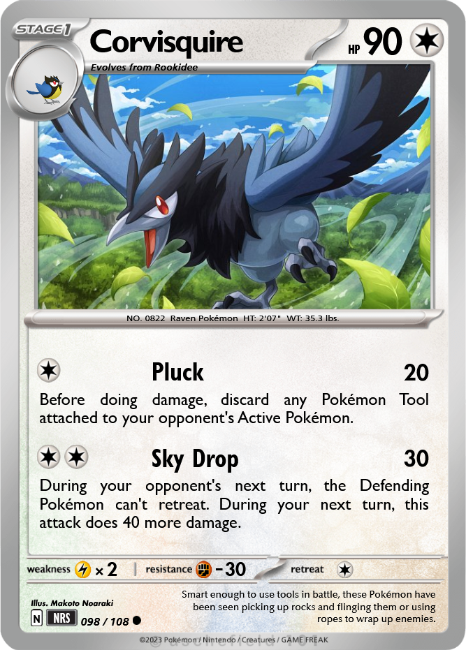 Corvisquire - tcgpoke16 | Pokécardmaker.net