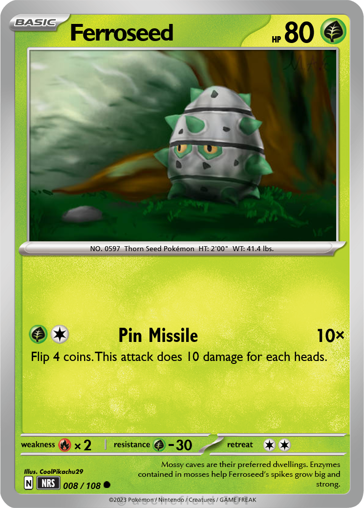 Ferroseed - tcgpoke16 | Pokécardmaker.net