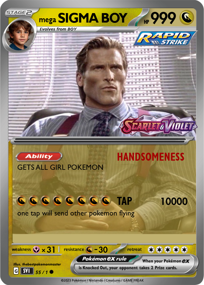 SIGMA BOY - thebestpokemonmaster111 | Pokécardmaker.net