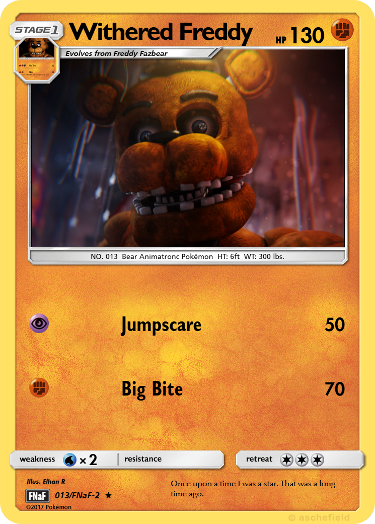 Withered Freddy - thecoolkid20700 | Pokécardmaker.net