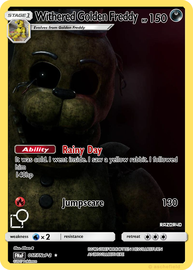 Withered Golden Freddy - thecoolkid20700 | Pokécardmaker.net