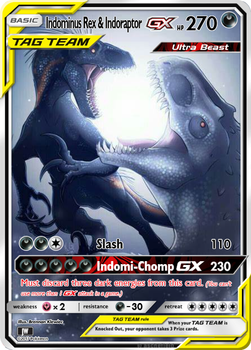 Indominus Rex & Indoraptor - thepokeman3671 | Pokécardmaker.net