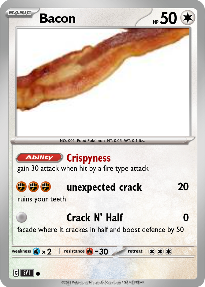 Bacon - treach | Pokécardmaker.net