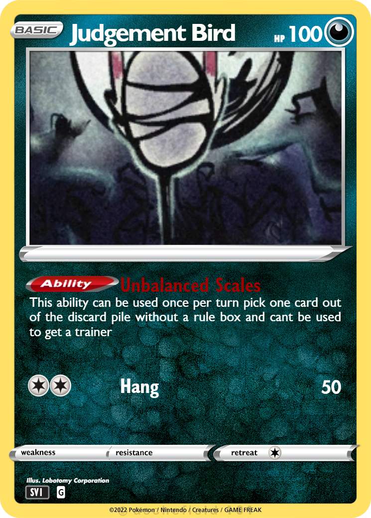 Judgement Bird - undaedperson | Pokécardmaker.net
