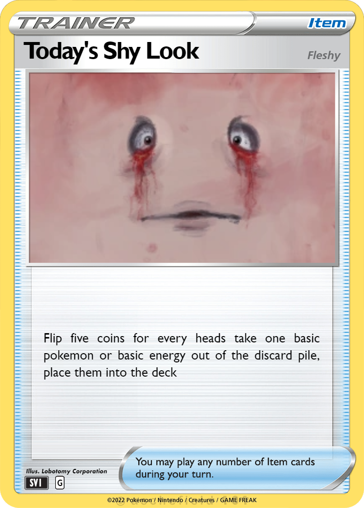 Today's Shy Look - undaedperson | Pokécardmaker.net