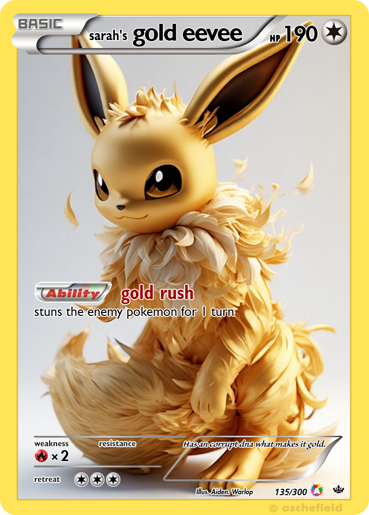 gold eevee - waiden270 | Pokécardmaker.net