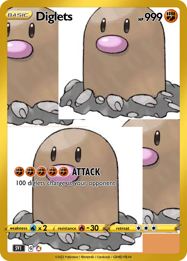 Diglets - wes | Pokécardmaker.net