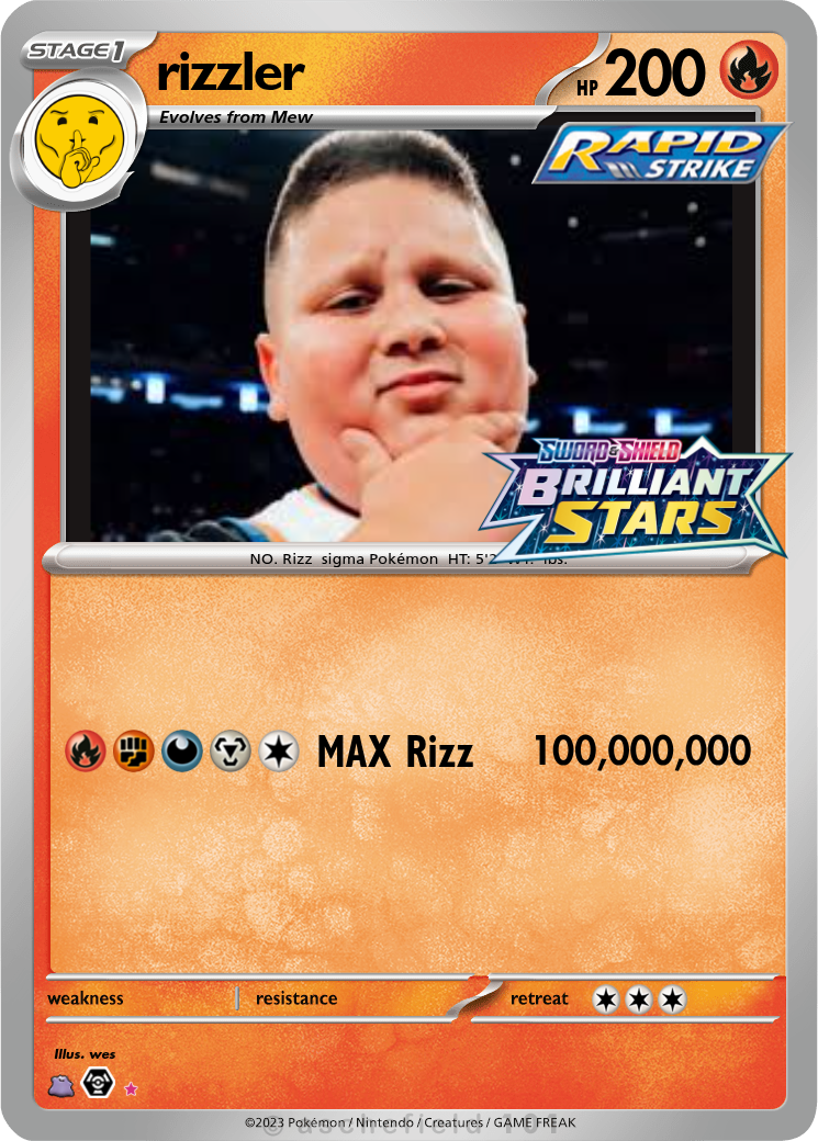 rizzler - wes | Pokécardmaker.net