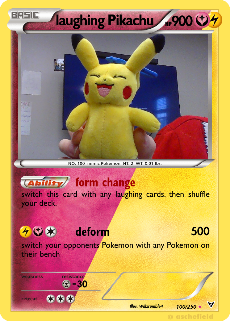 laughing Pikachu - willzrumble4 | Pokécardmaker.net