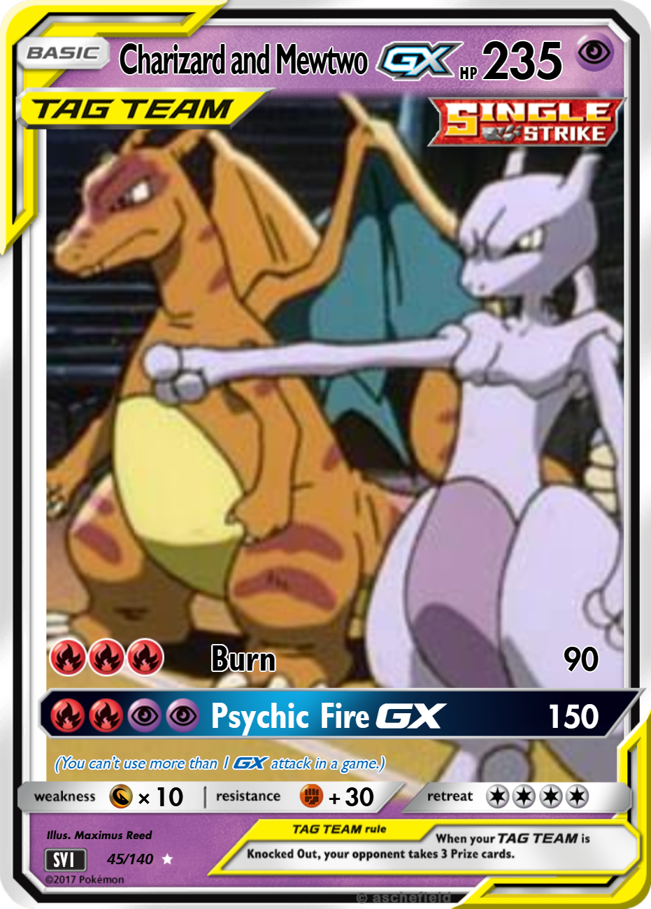 Charizard and Mewtwo - xXPOKECARDERXx | Pokécardmaker.net