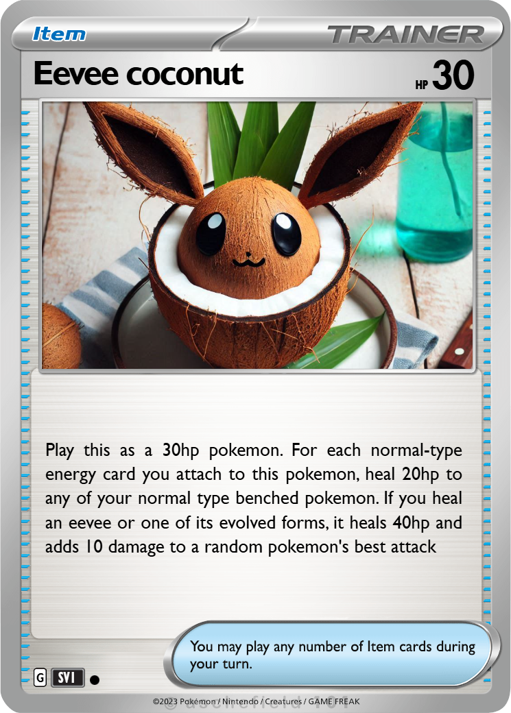 Eevee coconut - yourpalado_again | Pokécardmaker.net